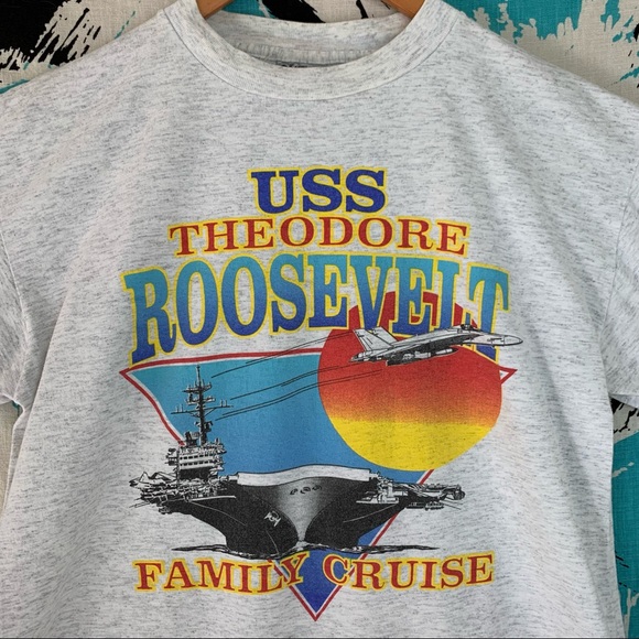 Vintage | Shirts | Vintage Uss Theodore Roosevelt Shirt | Poshmark